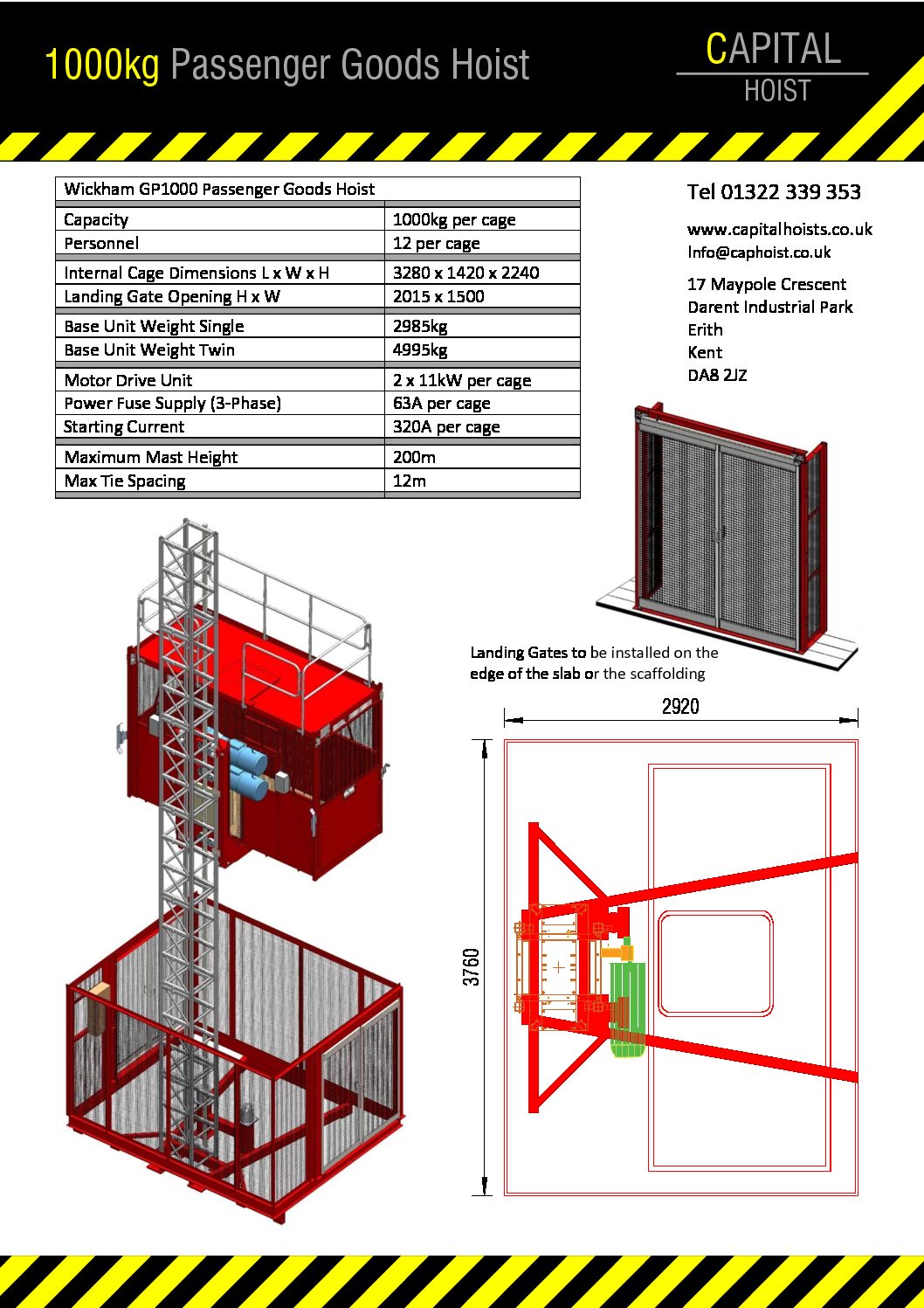 PG1000 Passenger Hoist - Capital Hoists